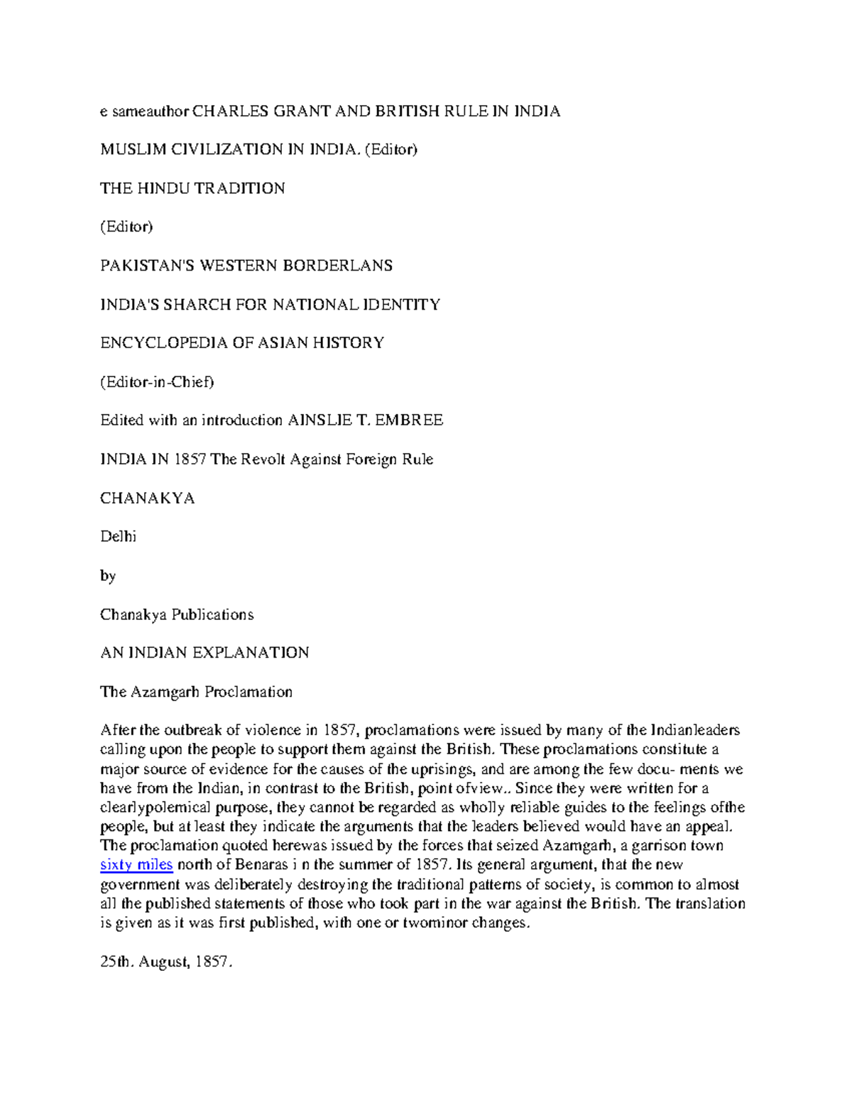 E sameauthor Charles Grant AND British RULE IN India - e sameauthor ...