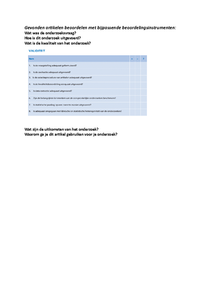 Studeersnel Voorbeeld Critical Appraisal Topic-2(1) - Voorbeeld ...