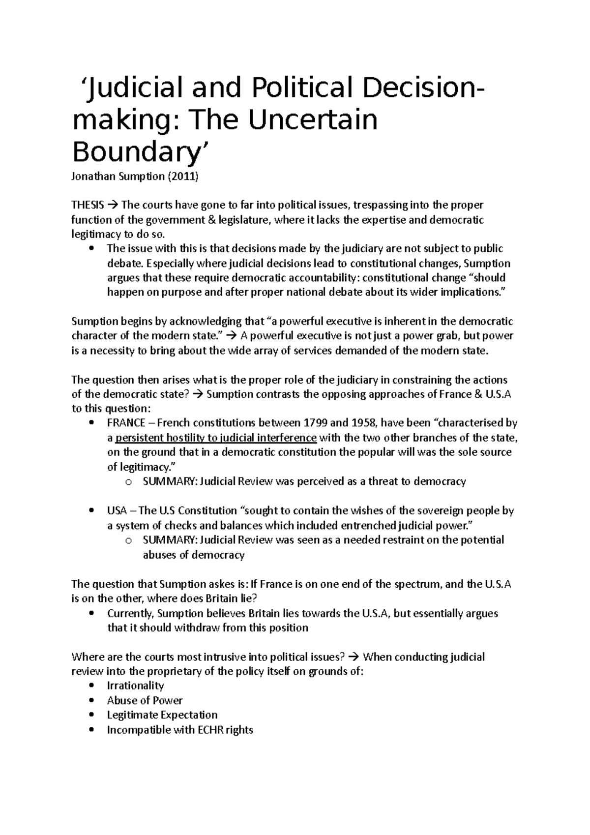 ‘Judicial and Political Decision-making The Uncertain Boundary ...