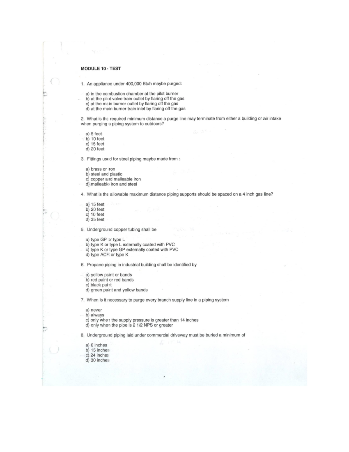 Module 10 - Good notesfor HVAC - eo es MODULE 10 TEST 1. An appliance ...