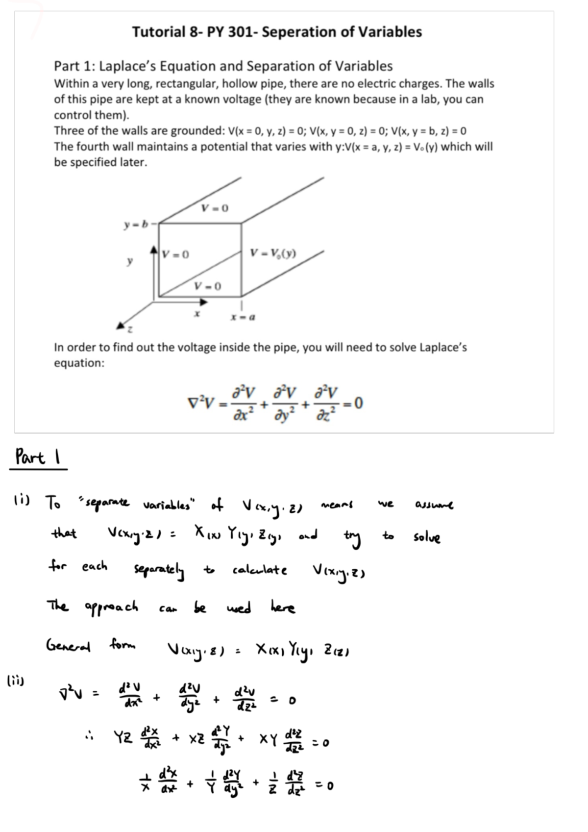 Tutorial 8 z0h - PHYS 301 - UBC - Studocu