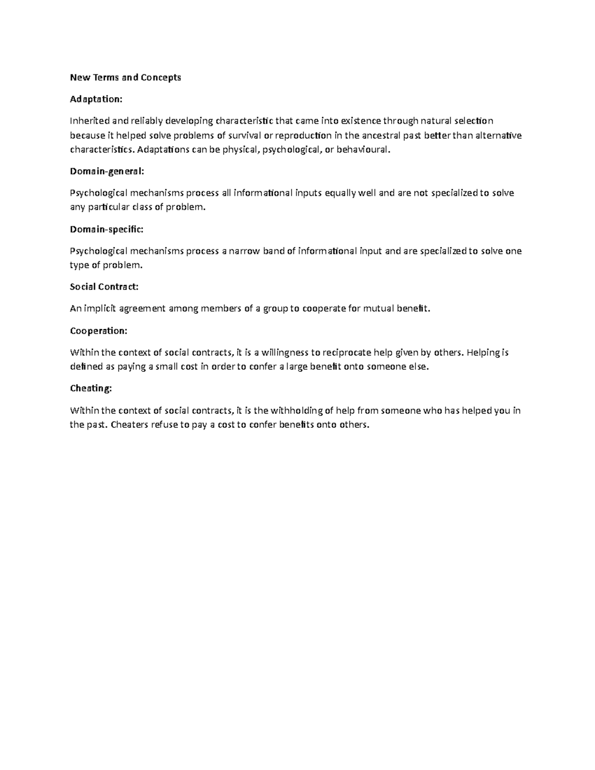 New Terms and Concepts - notes and additional practice from class - New ...