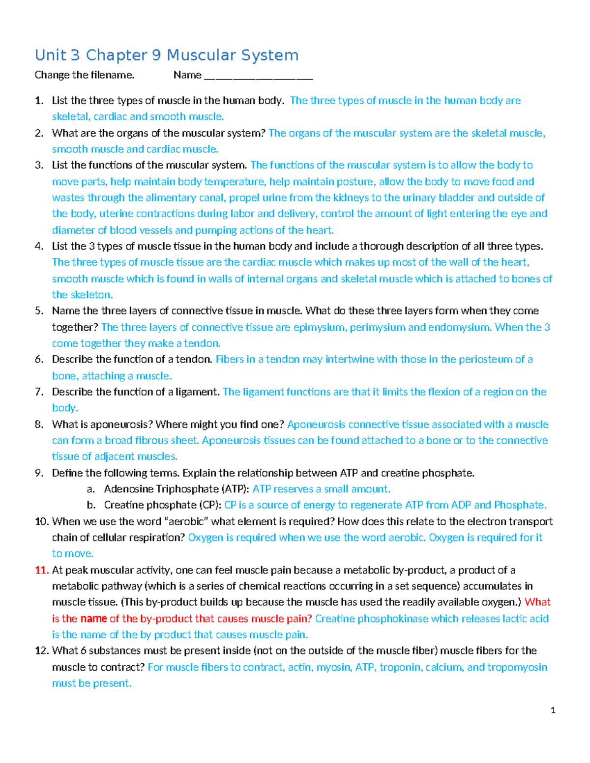 Unit3 Chapter 9 - Unit 3 Chapter 9 Muscular System Change the filename ...