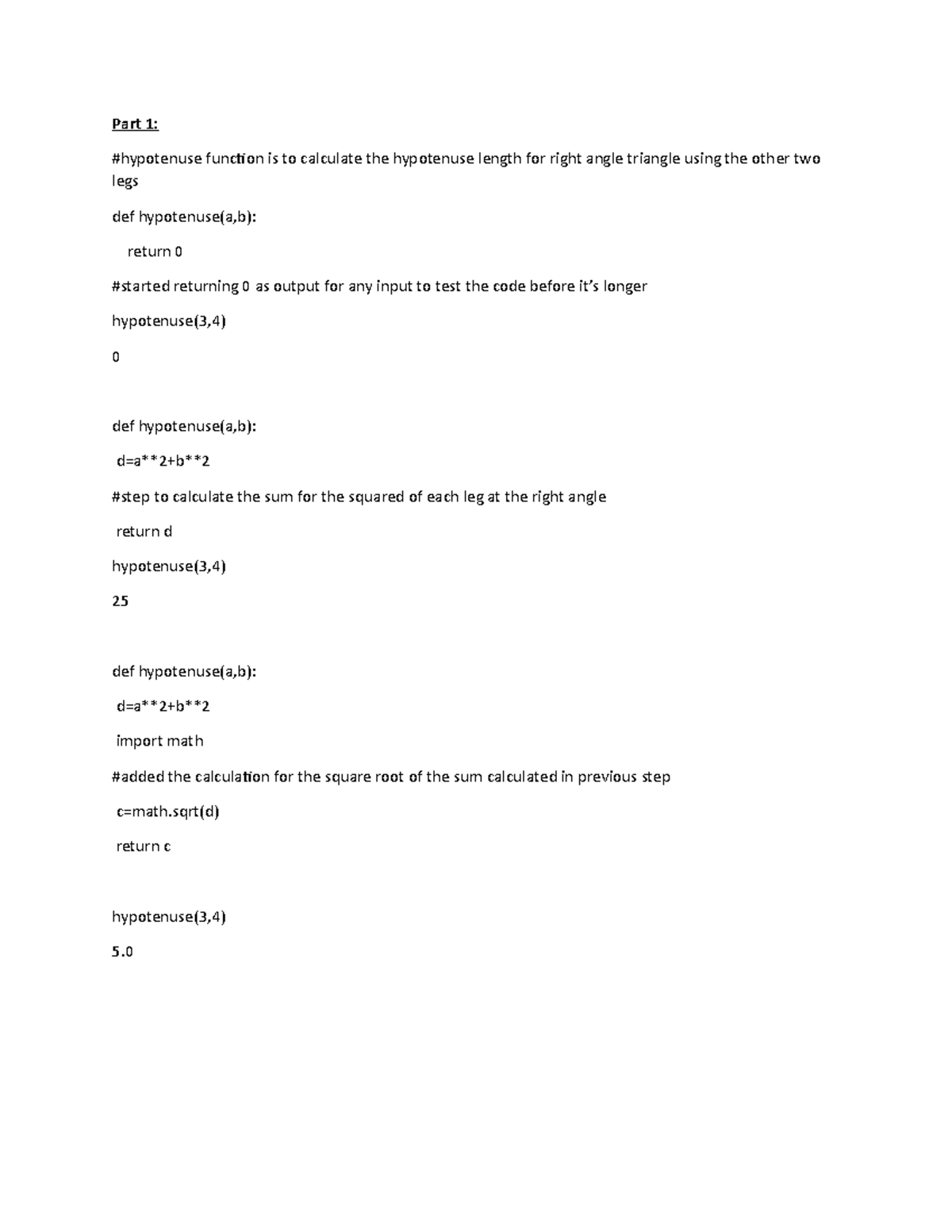 Incremental Development For Python Programming Part 1 hypotenuse incremental-development-for-python-programming-part-1-hypotenuse