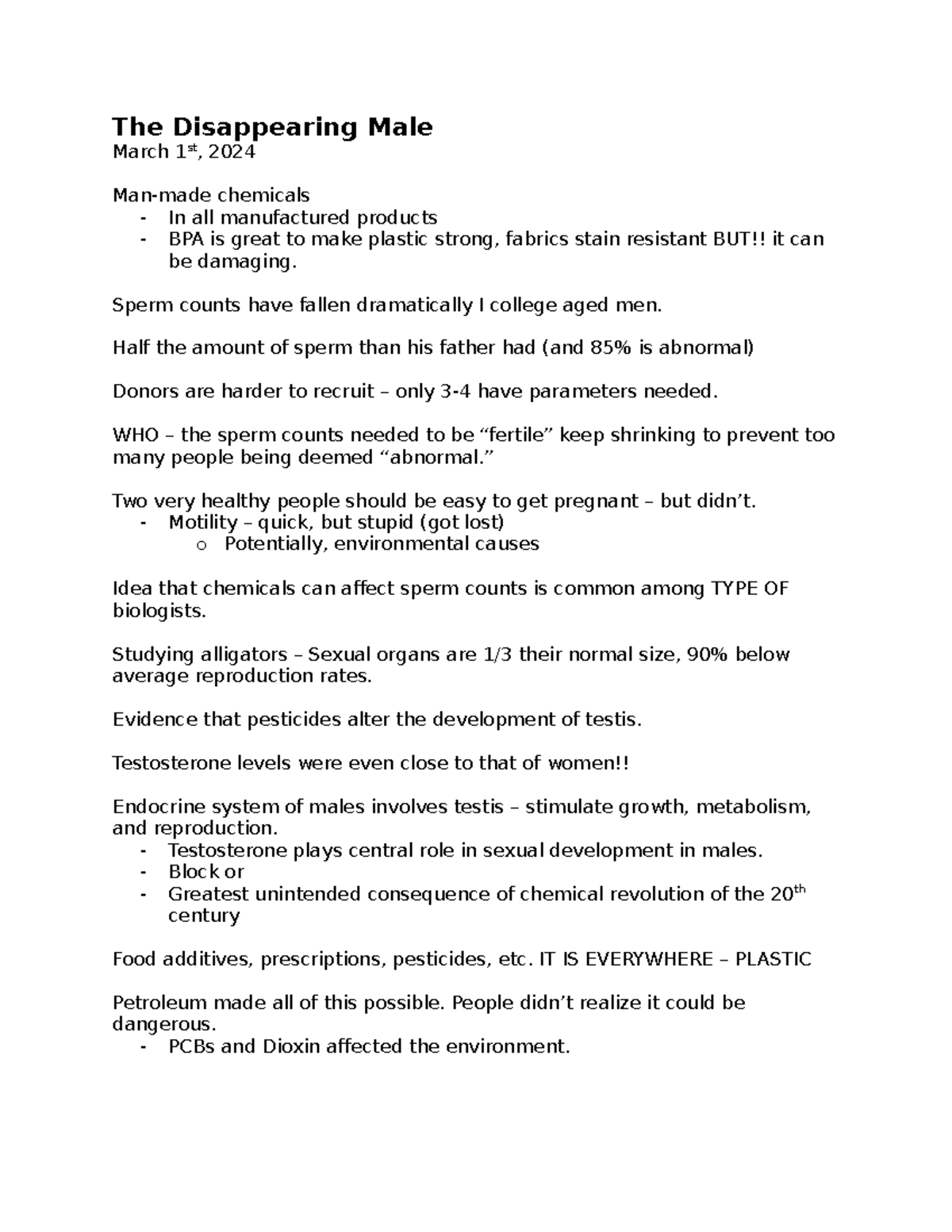 The Disappearing Male (Documentary) Notes - The Disappearing Male March ...