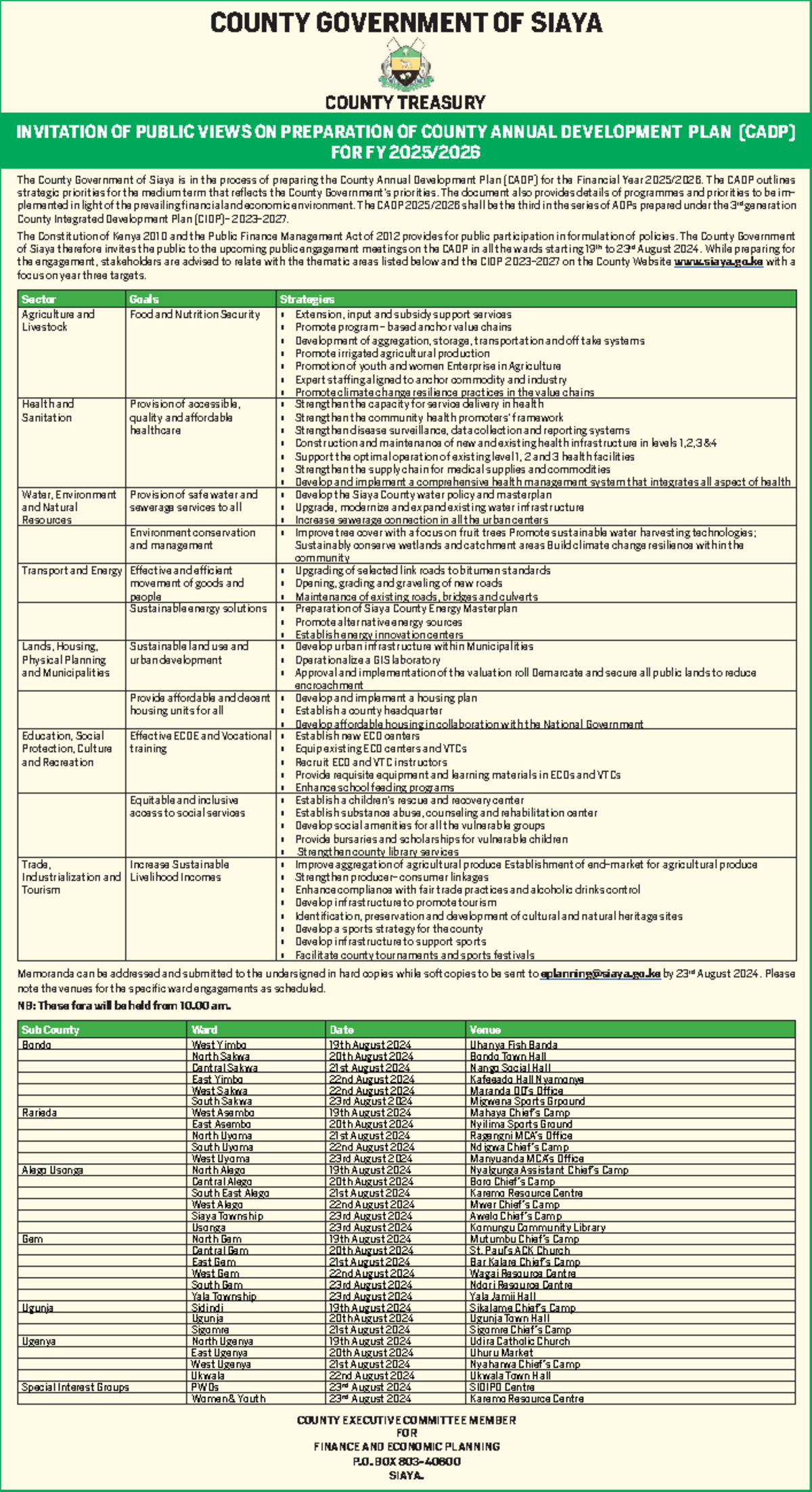 Siaya County 33x4 10-8-24-3-1 - COUNTY GOVERNMENT OF SIAYA INVITATION ...