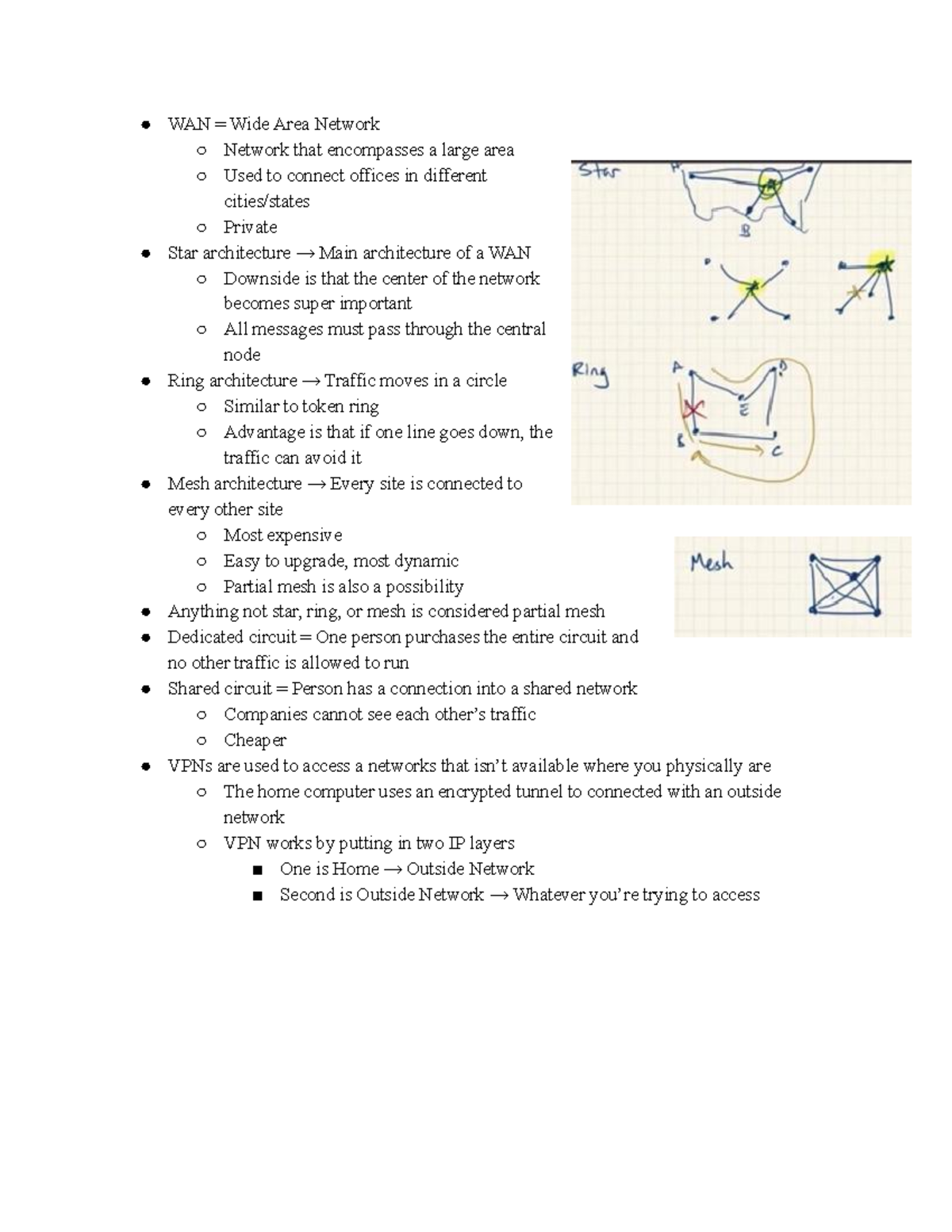 WAN - Wide Area Network lecture notes - WAN = Wide Area Network Network ...