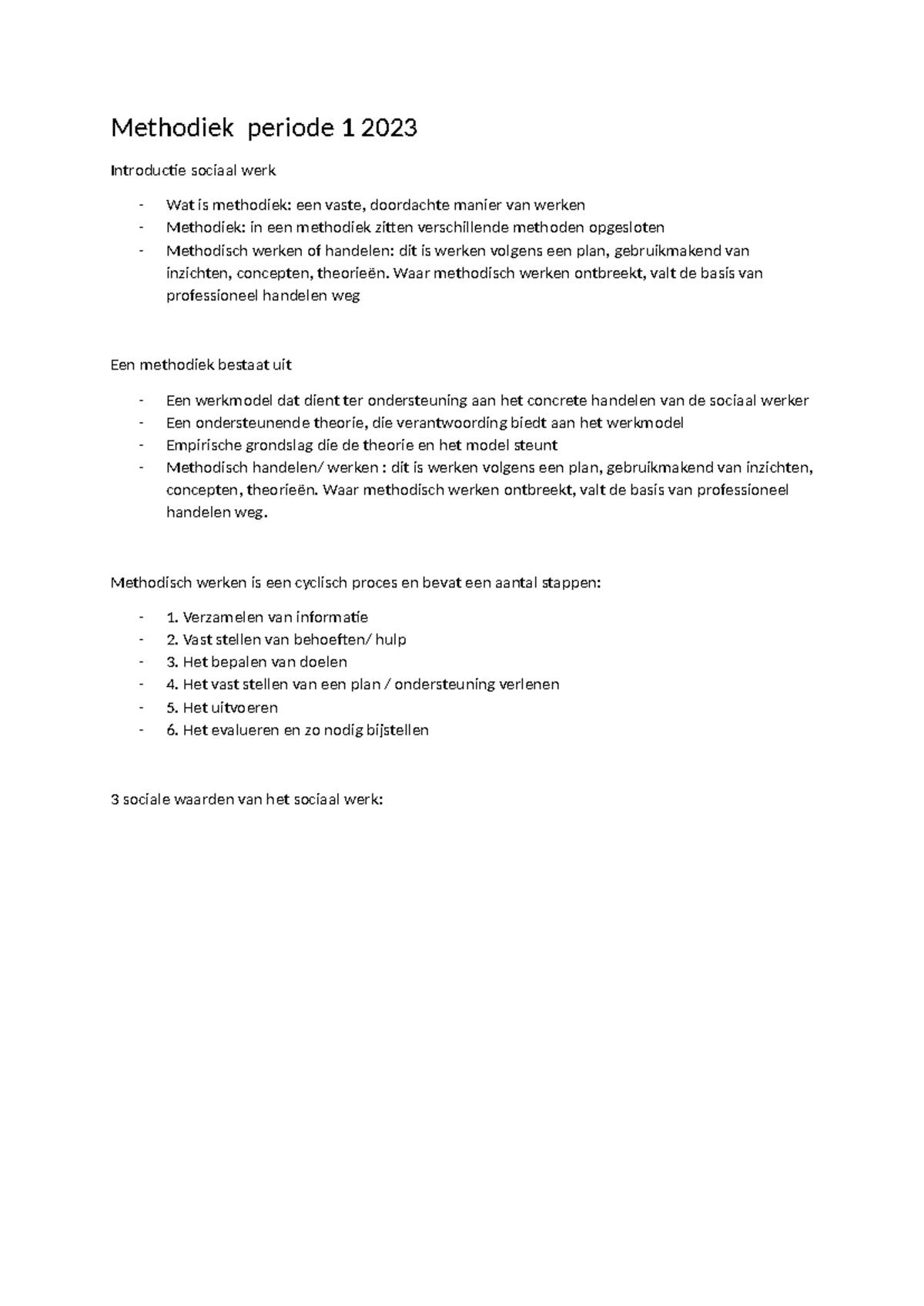 Methodiek periode 1 2023 - Methodiek periode 1 2023 Introductie sociaal ...