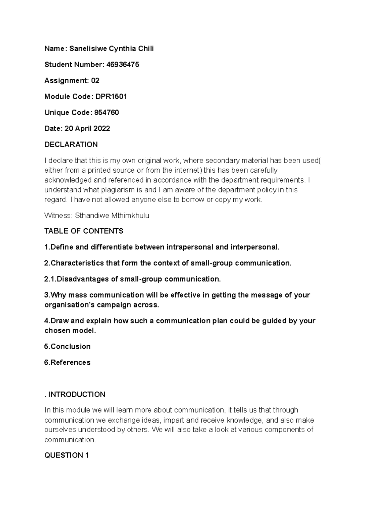 DPR1501 Assignment 02 - Bjhffghkkjhgfcgbnkkkjjhgxgjsjjdjsjdieu jdjehdj ...