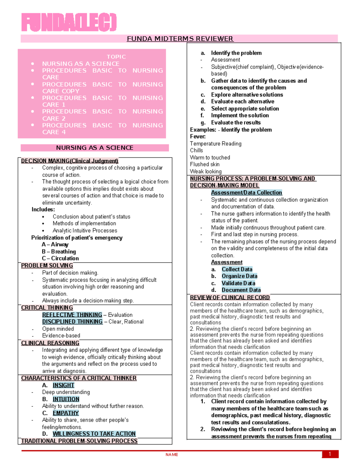 Funda LEC Midterms Reviewer - FUNDA(LEC) FUNDA MIDTERMS REVIEWER TOPIC ...