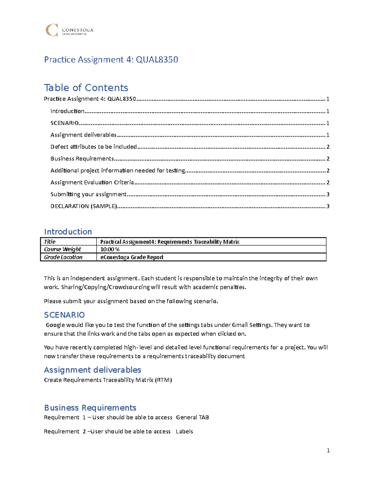 Practical Assignment 4 - Practice Assignment 4: QUAL Table of Contents ...