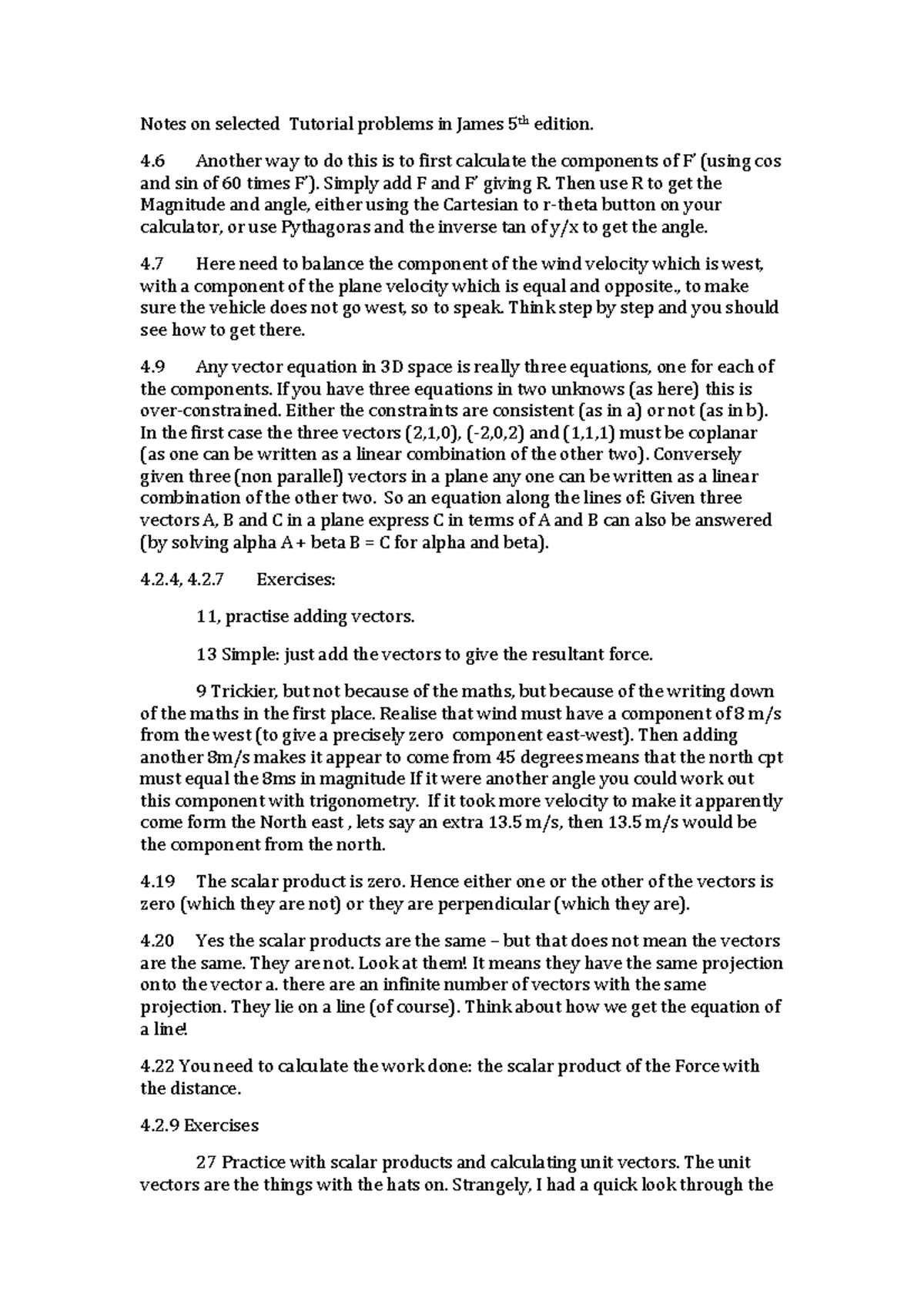 Tutorial problems - EngineeringMaths2017 - Notes on selected Tutorial ...