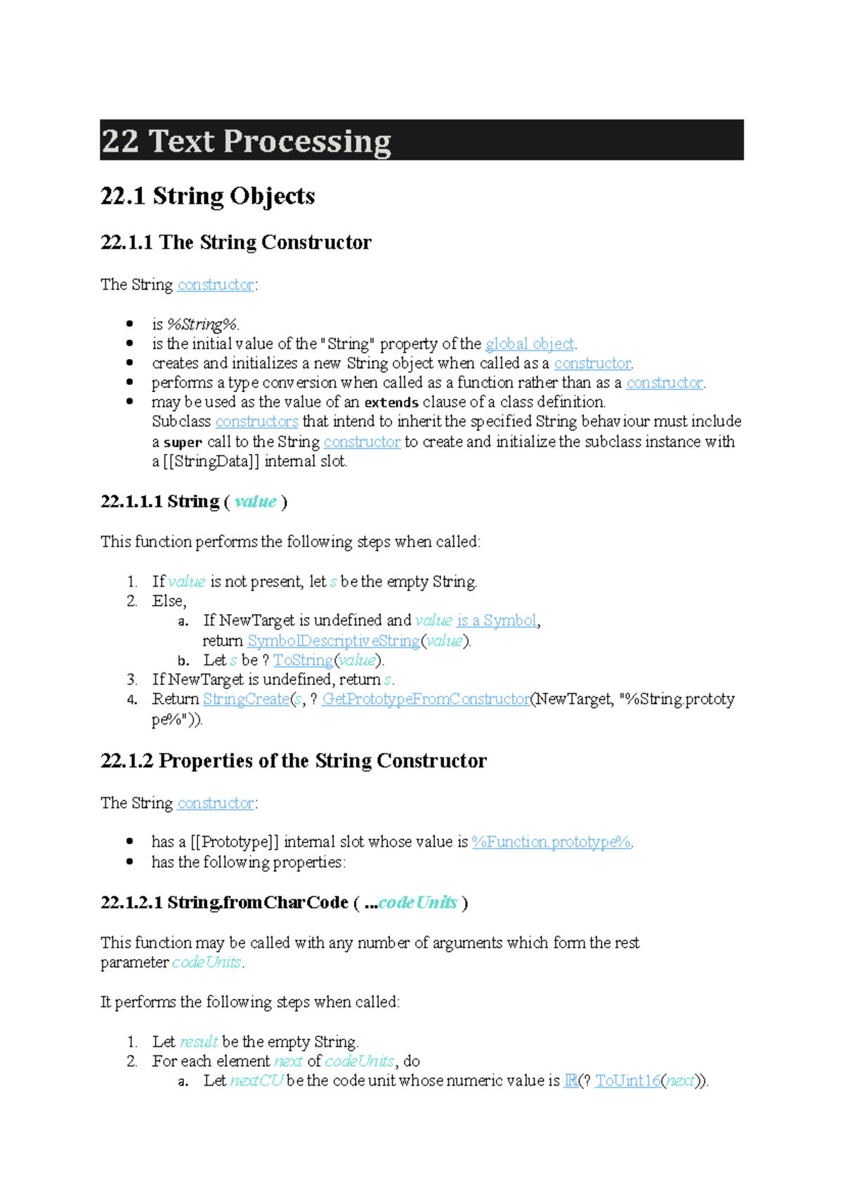22 - yes - 22 Text Processing 22 String Objects 22.1 The String ...