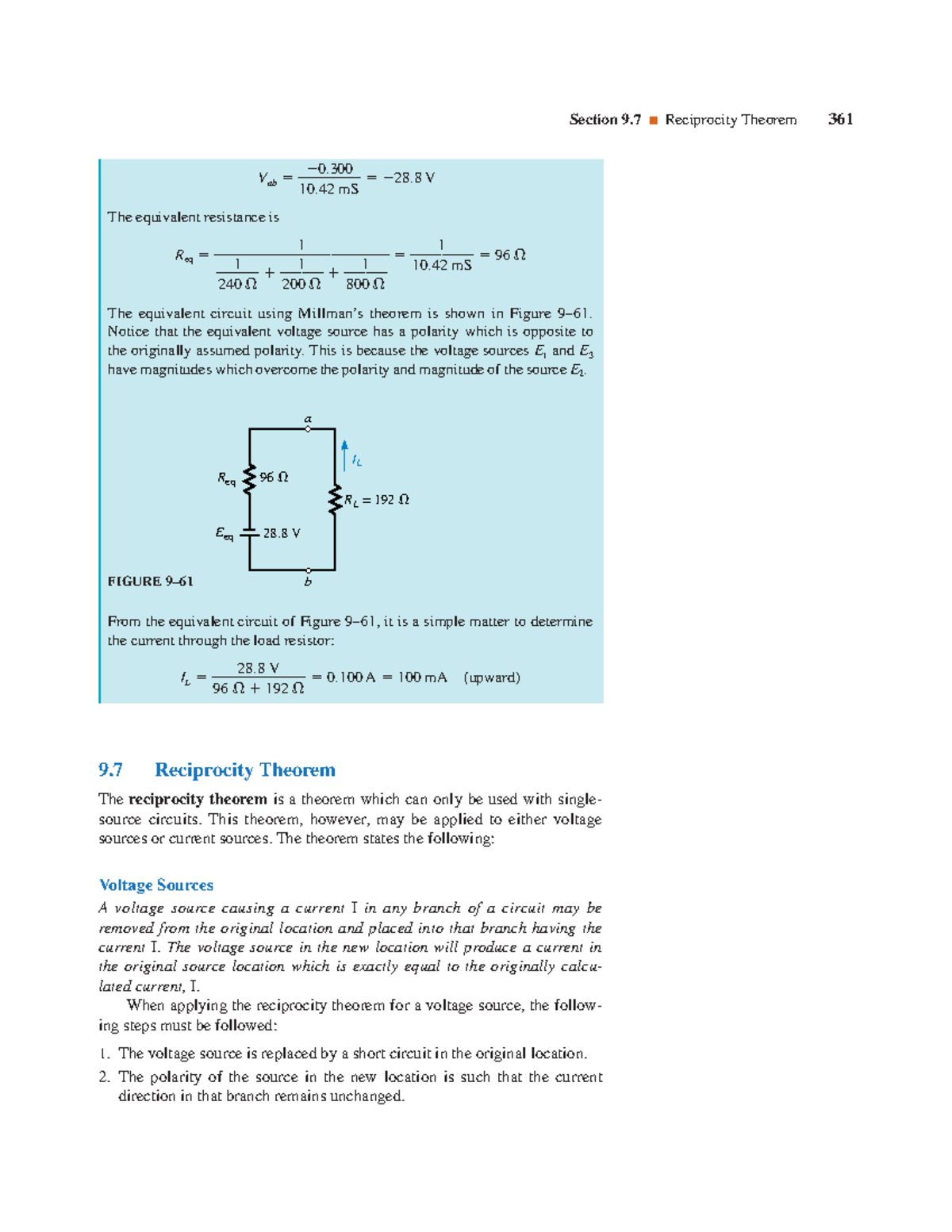Circuit Analysis (25) - 9 Reciprocity Theorem The reciprocity theorem is a theorem which can ...