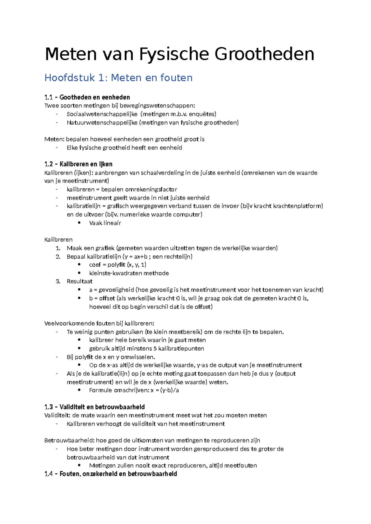 Meten van Fysische Grootheden - Meten van Fysische Grootheden ...