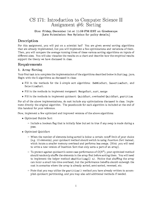 A3 - A second course in Computer Science, focusing on intermediate ...