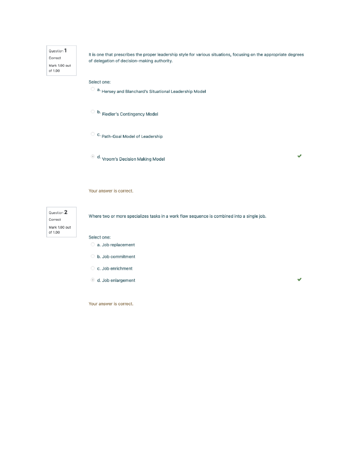 Eng Management Mid Quiz 1-2 - BS Computer Engineering - Studocu