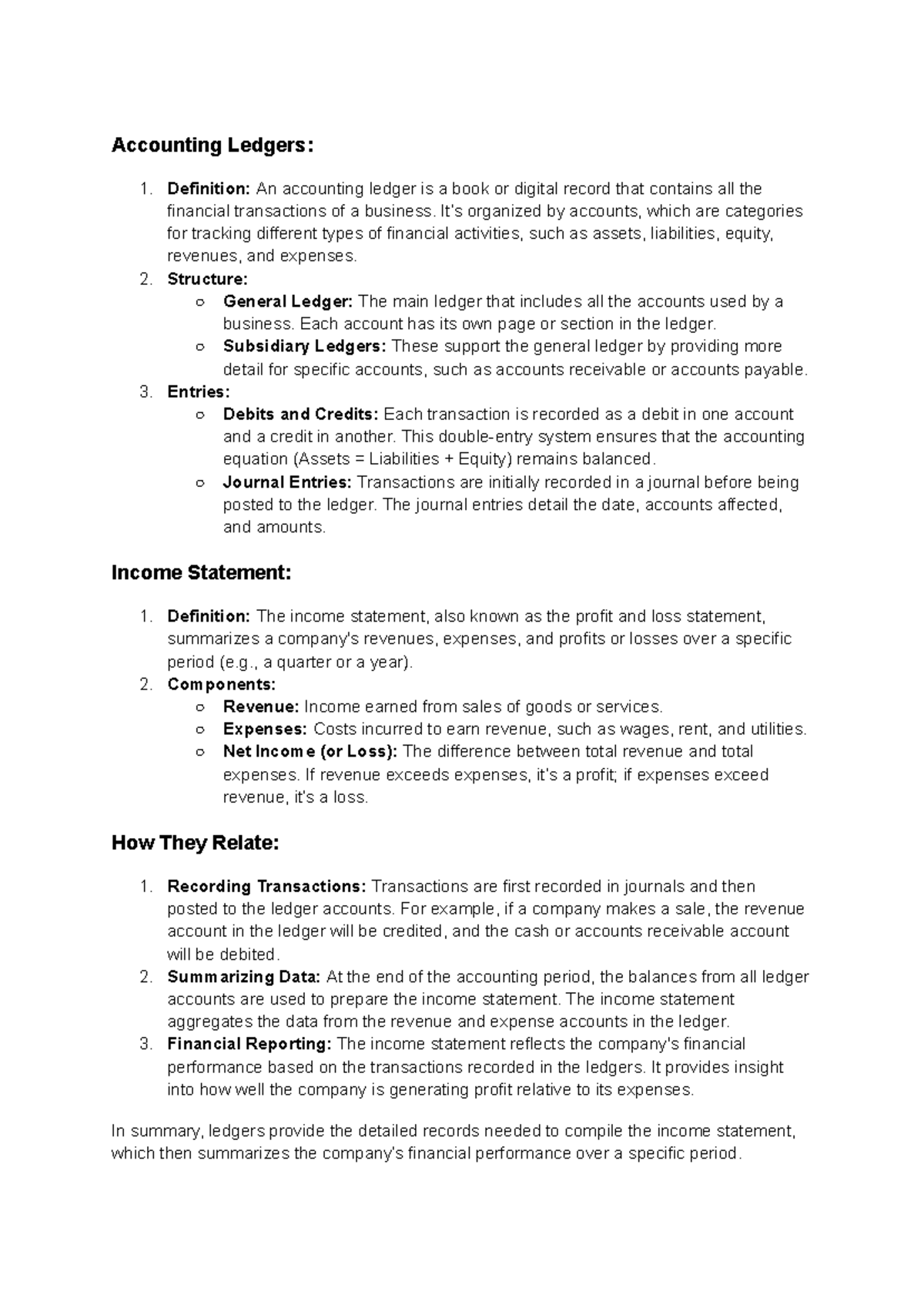 Accounting Ledgers - Definition: An accounting ledger is a book or ...