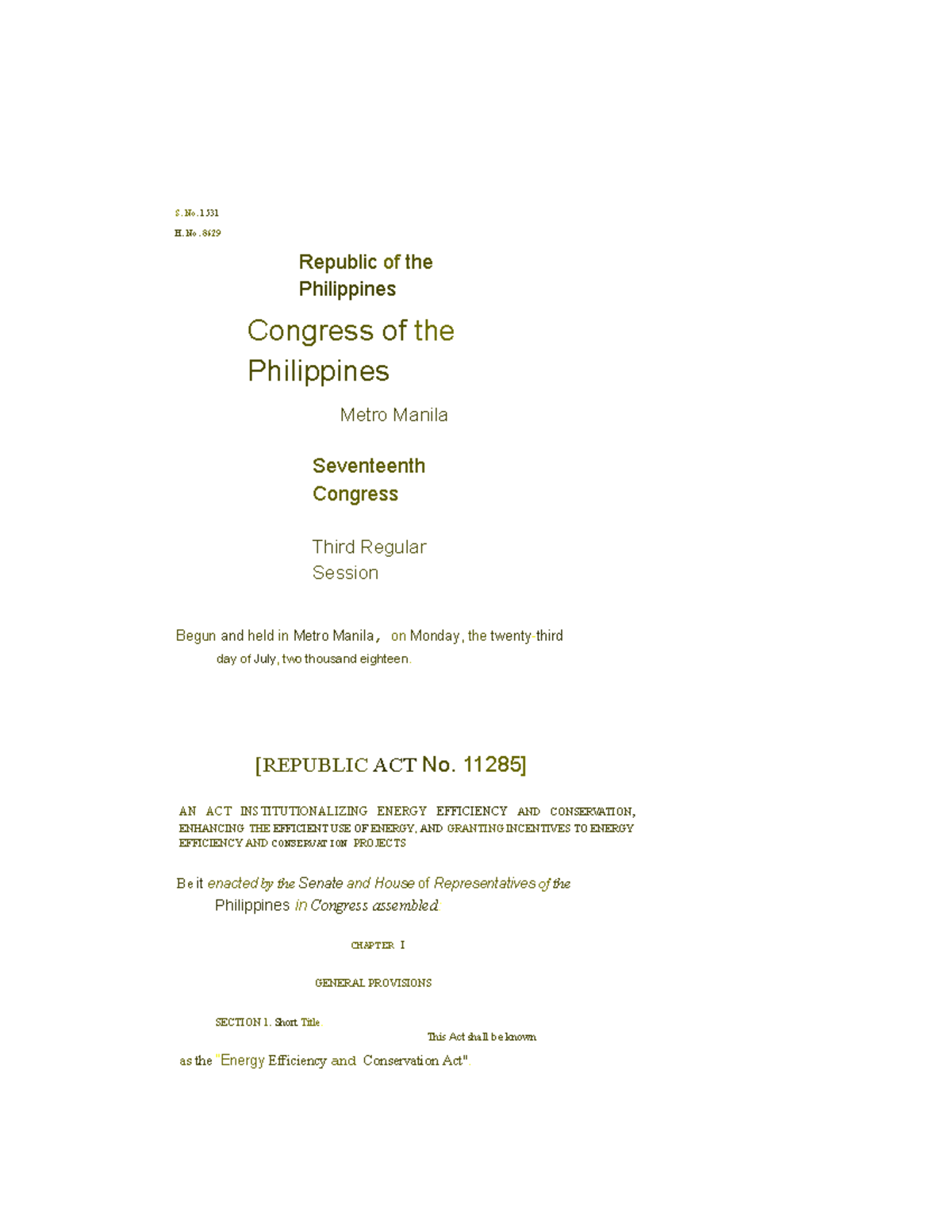 2019 0412 RA 11285 RRD - S. No. 1531 H. No. 8629 Republic of the ...