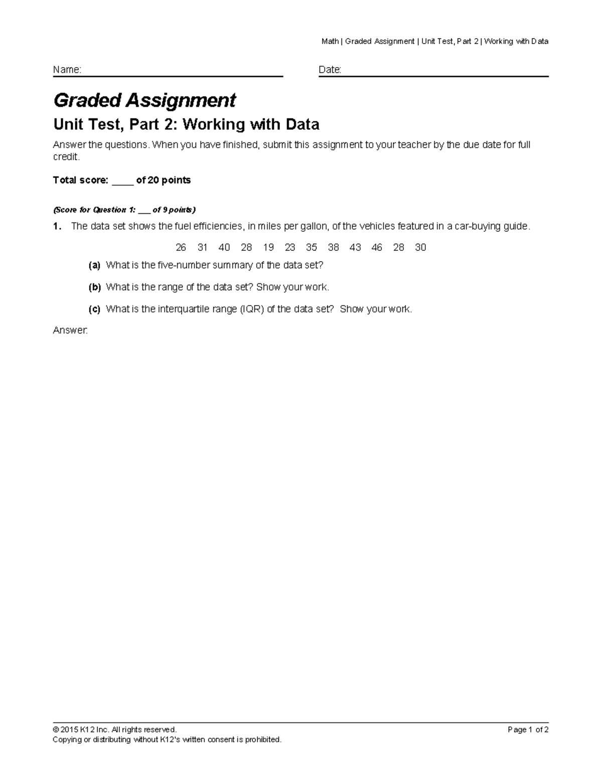 1583694-file-file - sdsdsds - Math | Graded Assignment | Unit Test ...