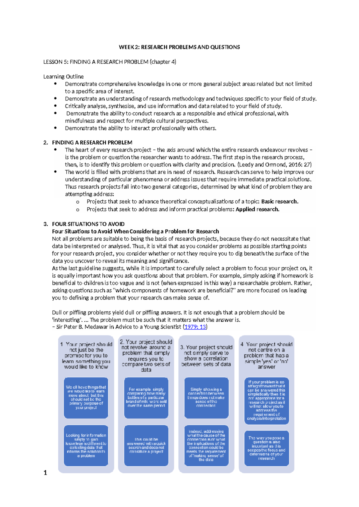 Week 2 Research Problems and Questions - WEEK 2: RESEARCH PROBLEMS AND ...