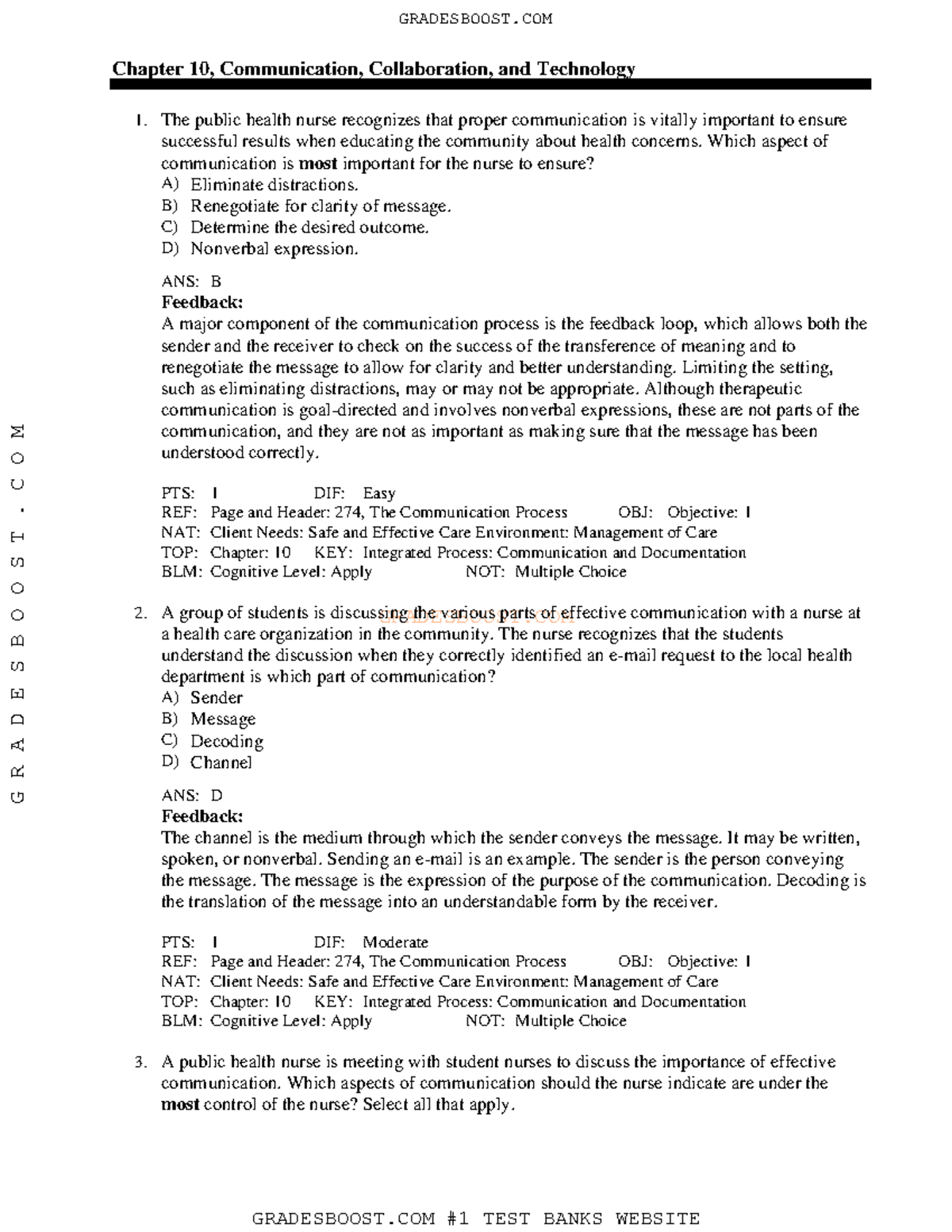 Chapter 10 - practice questions - G R A D E S B O O S T. C O M Chapter ...