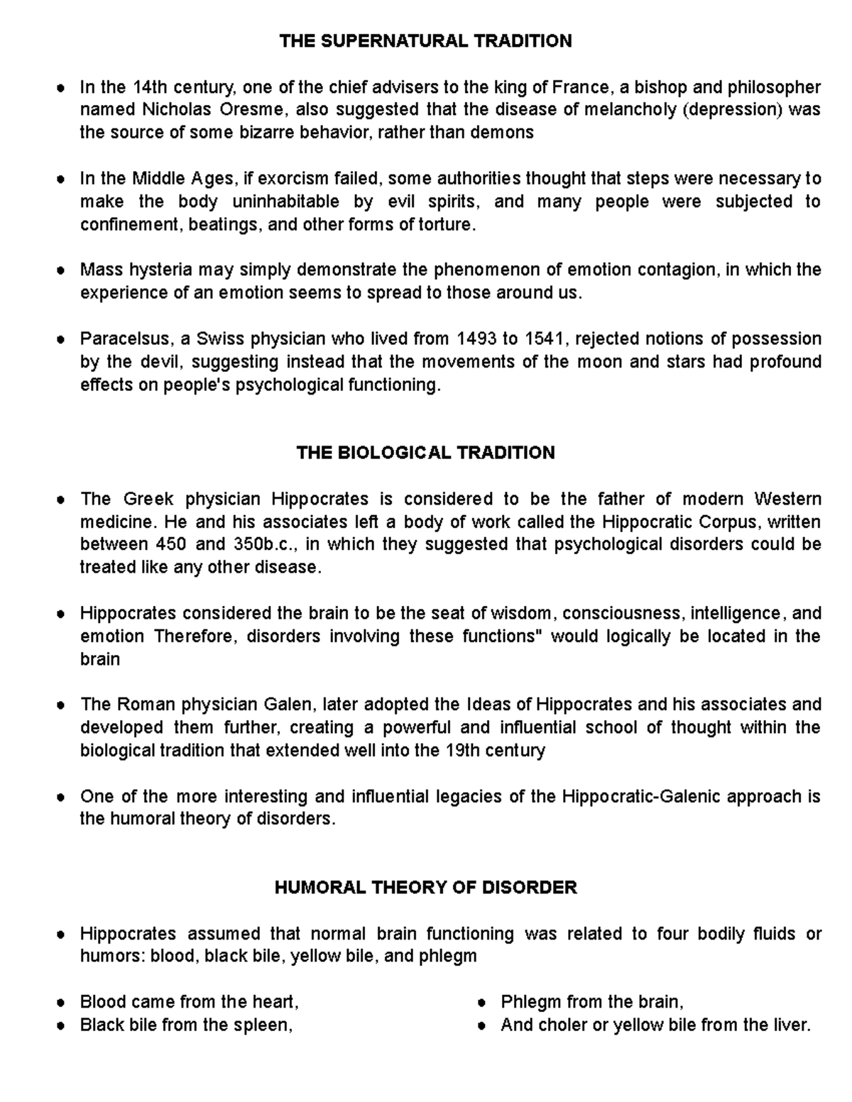 AB Psych Lesson 2 - .... - THE SUPERNATURAL TRADITION In the 14th ...