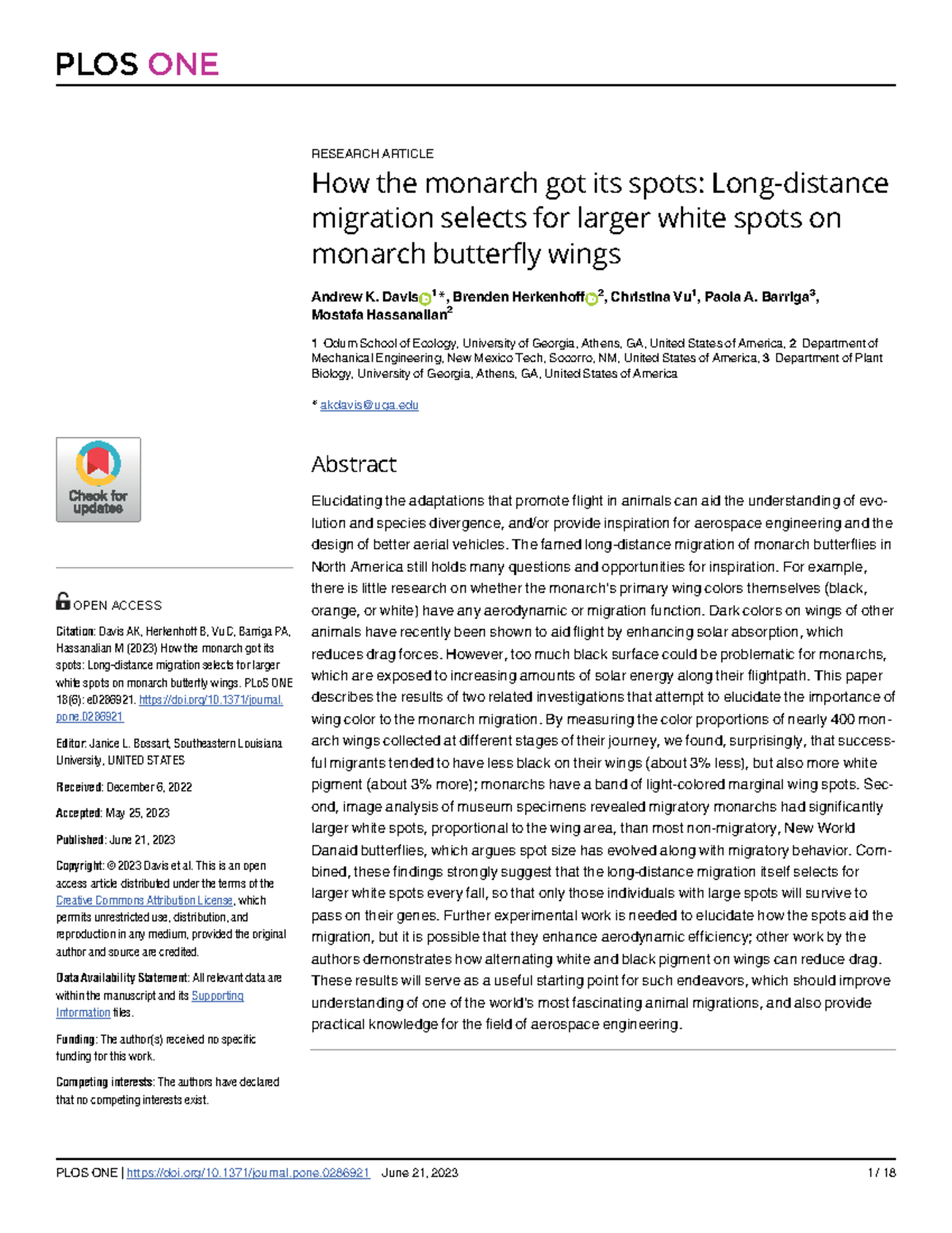 How the monarch got its spots - RESEARCH ARTICLE How the monarch got ...