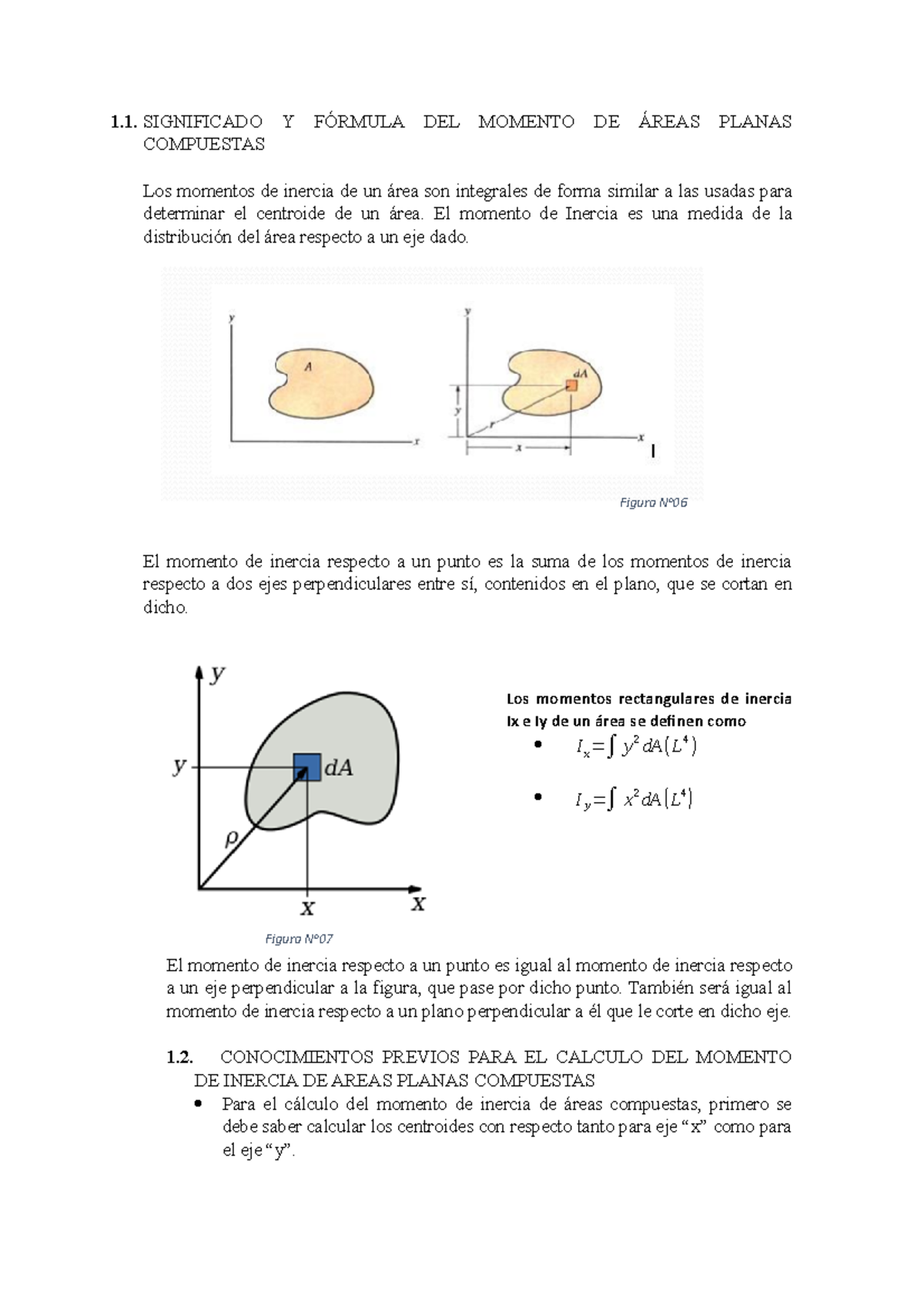 Momento DE Inercia - 1.1 Y FÓRMULA DEL MOMENTO DE ÁREAS PLANAS ...