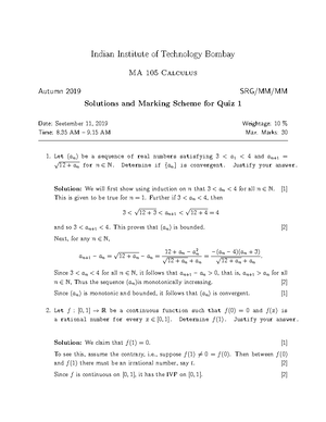 Calculus - MA 105 - Studocu