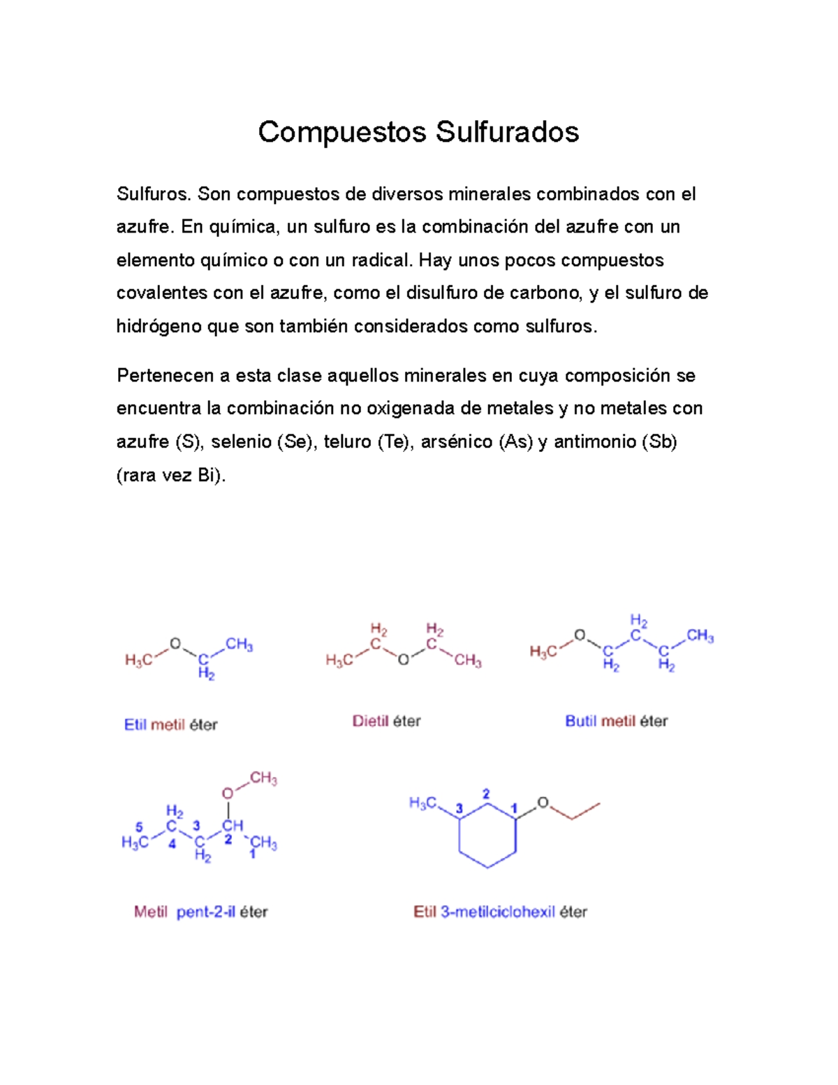 Compuestos Sulfurados Quimica - Electiva De Taller De Competenc ...