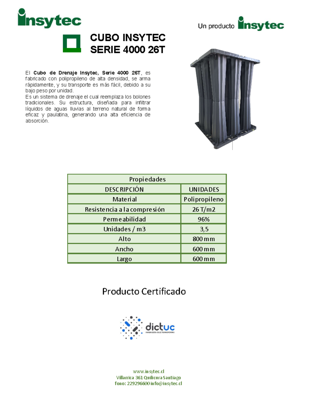 Ficha Serie 4000 26T - kjljklkjlj - insytec Villarrica 361 Quilicura Santiago fono: 229296600 ...