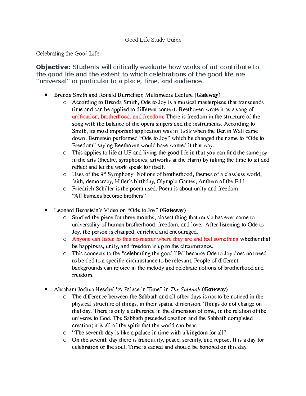 Good Life Study Guide - Brenda Smith and Ronald Burrichter, Multimedia ...