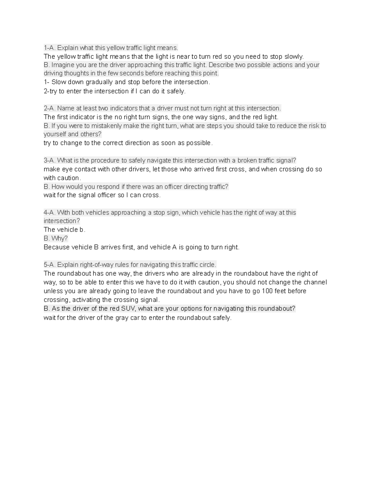 4.5 assigment - Assiment - 1-A. Explain what this yellow traffic light ...