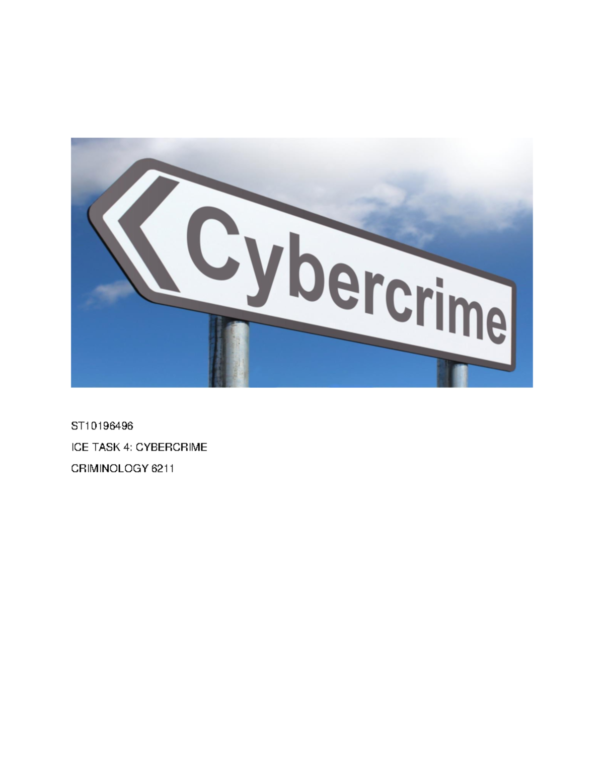 ICE TASK 4- Cybercrime - Summary Criminology - ST ICE TASK 4 ...