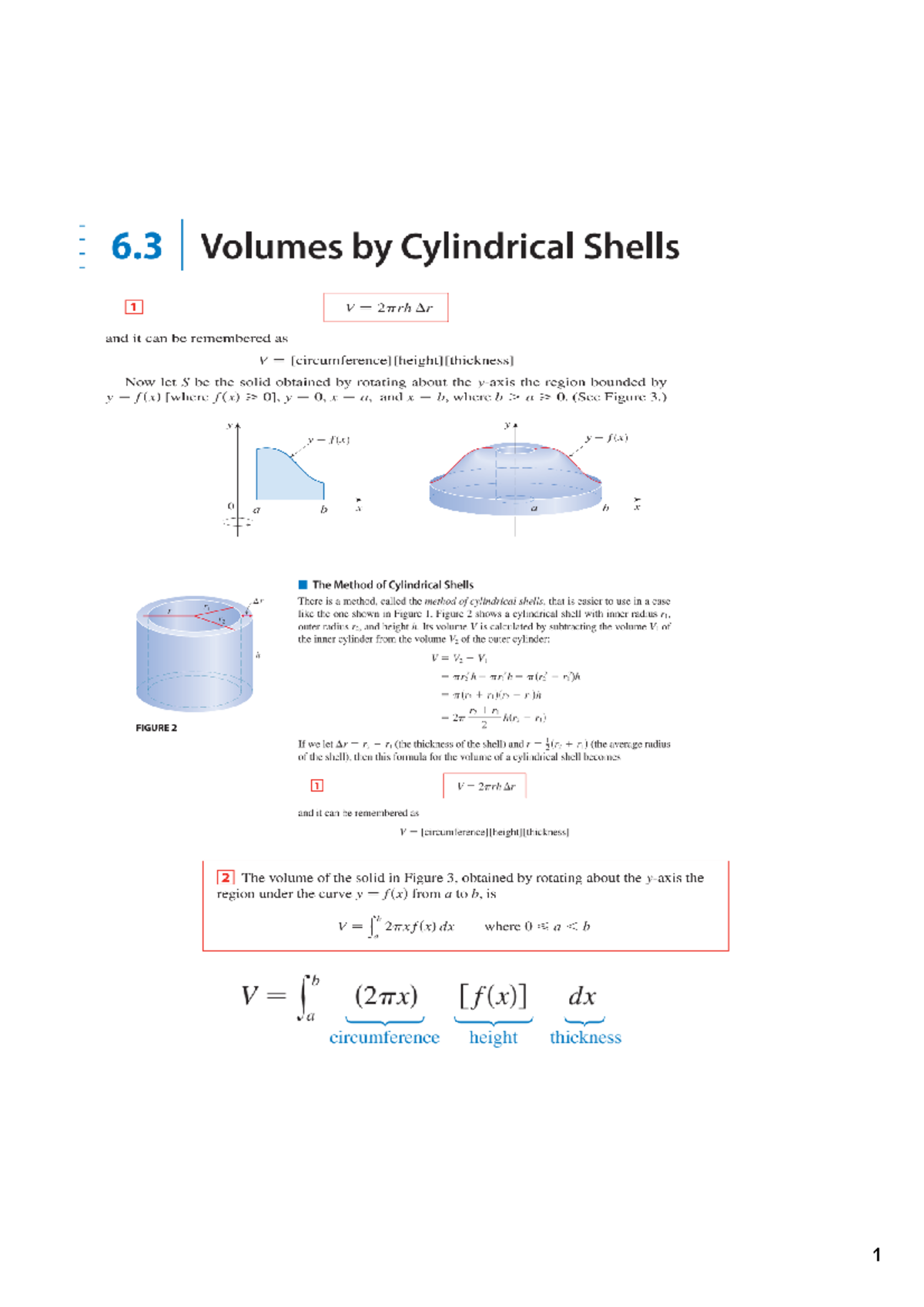 Section 6 - solve - 6 Volumes Cylindrical Shells 1 Ar and it can be remembered as V Now let S be ...