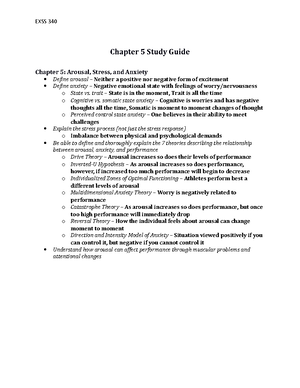 Chapter 3 Study Guide - EXSS 340 Chapter 3 Study Guide Chapter 3: Personality Define personality ...