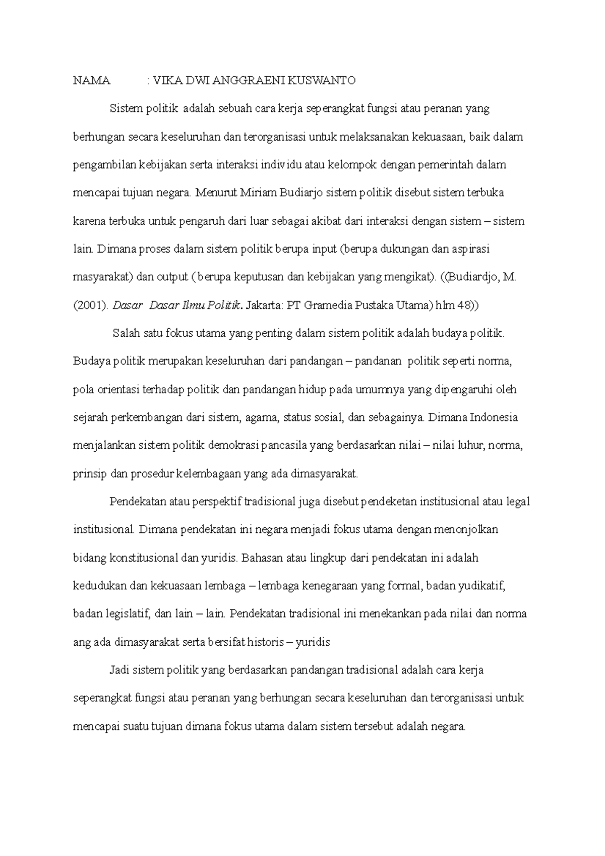Tugas paper 3 - Dilihat dari sejarah sistem politik indonesia dalam ...
