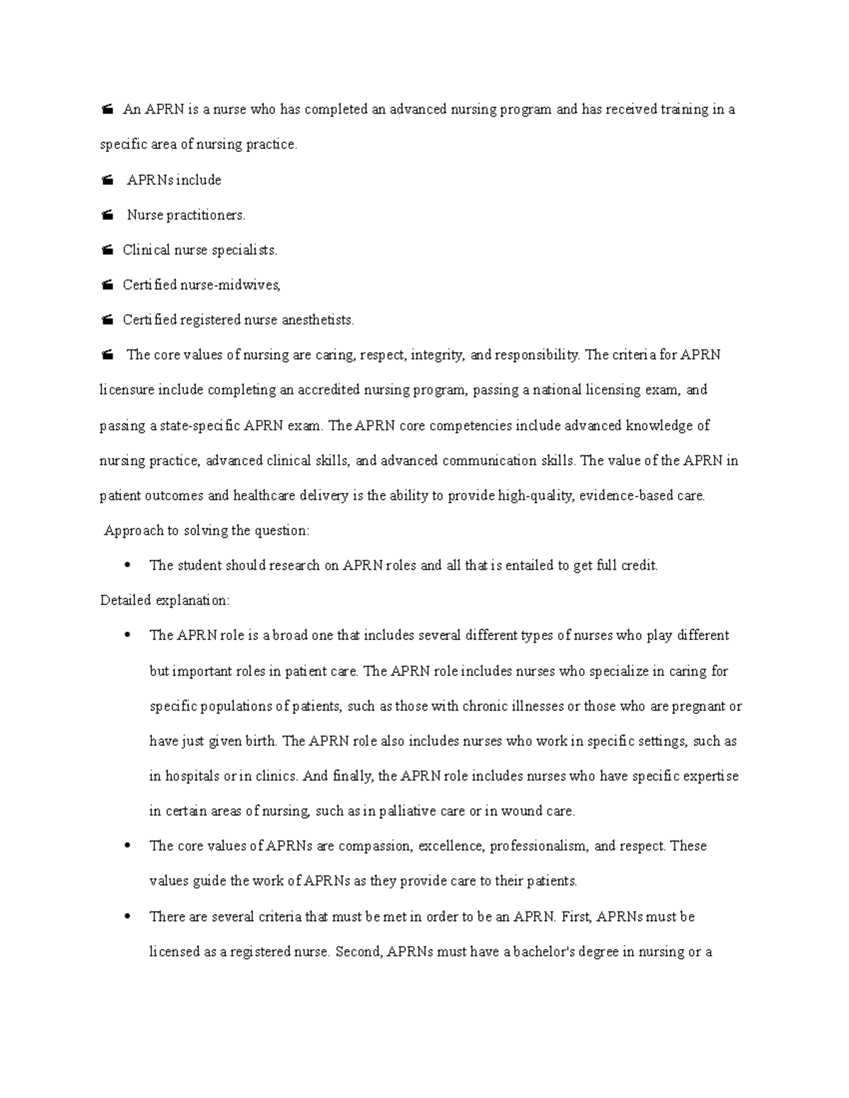 Anaprn~1 - APRN - An APRN is a nurse who has completed an advanced ...
