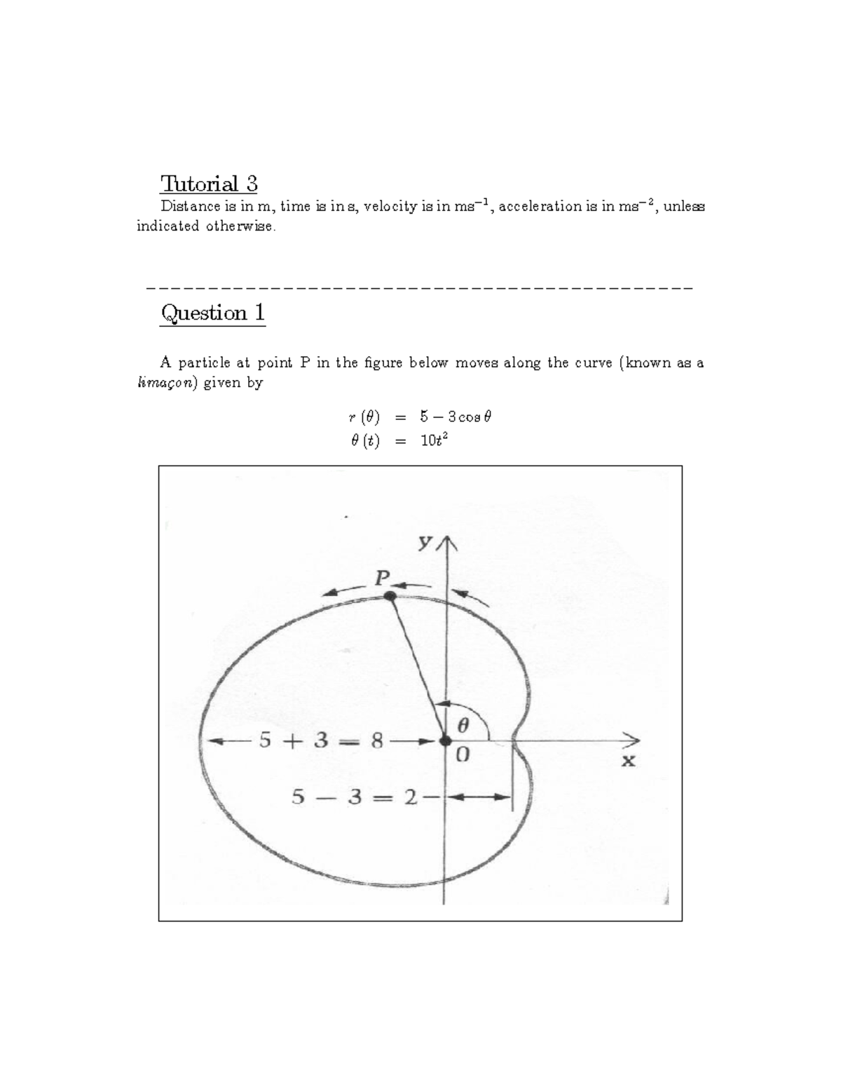 Additional Tutorial 3 2014 - Tutorial 3 Distance is in m, time is in s ...