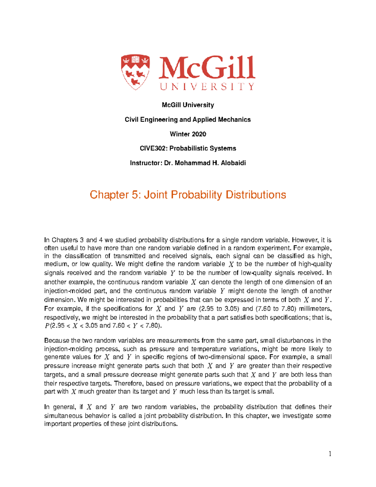 CIVE302 - Chapter 5 (PDF) - McGill University Civil Engineering and ...