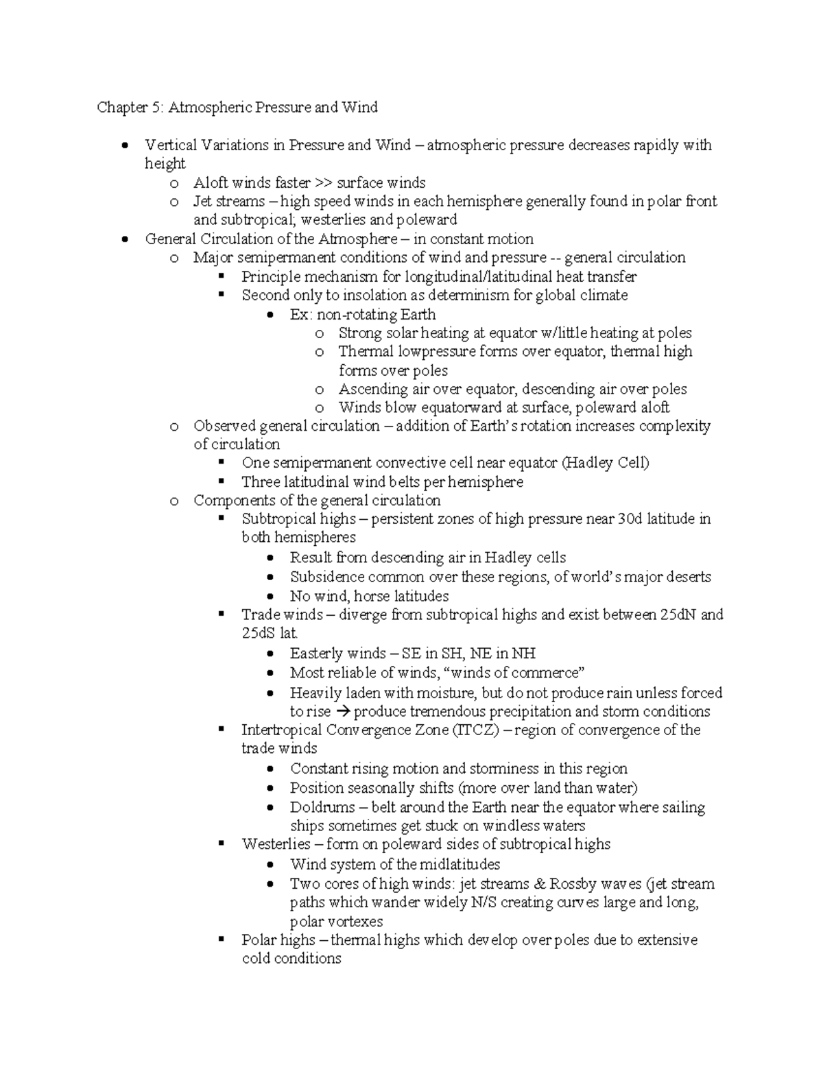 Ch 5 Atmospheric Pressure and Wind pt. 2 - Warning: TT: undefined ...