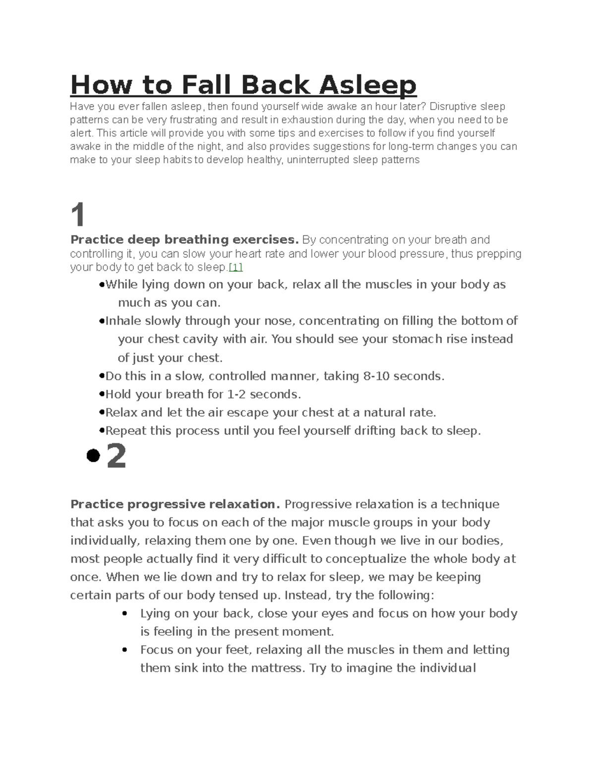 06 ECE LECTURES - How to Fall Back Asleep Have you ever fallen asleep ...