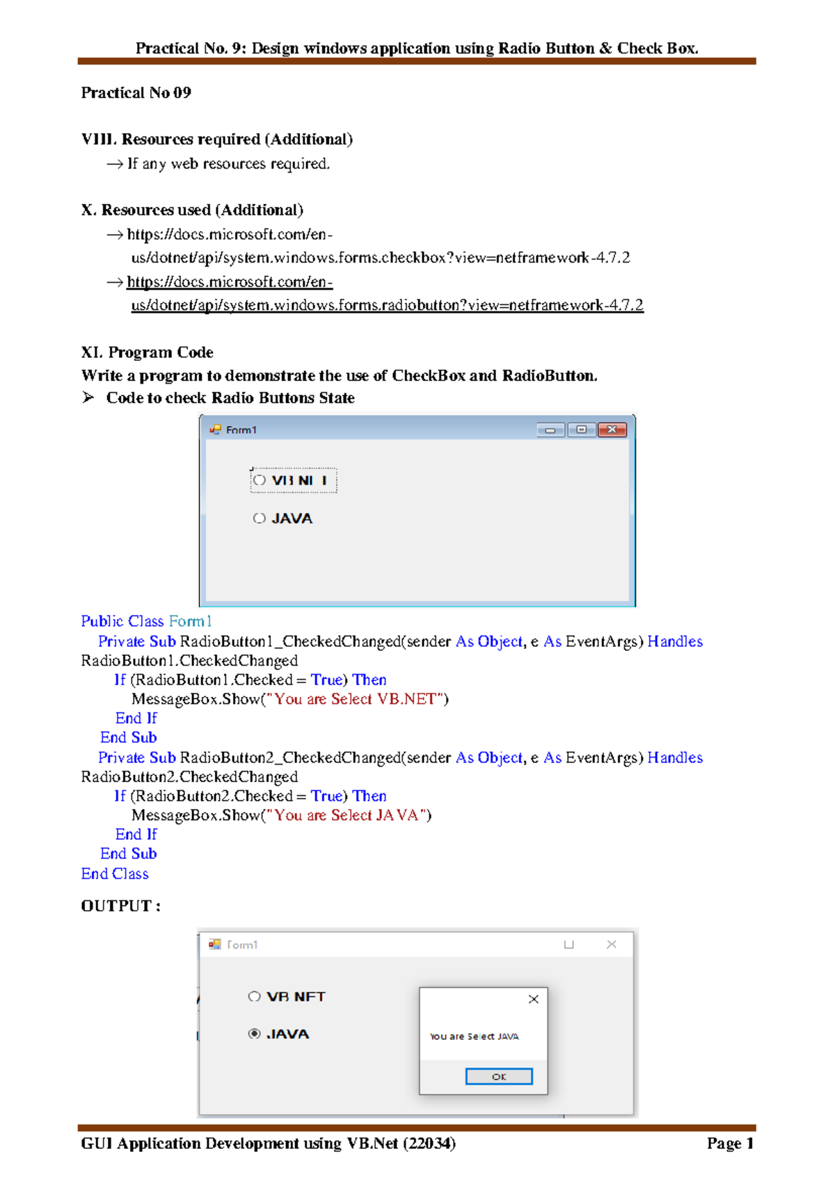 Practical-no 09 - Practical No 09 VIII. Resources required (Additional) If any web resources ...