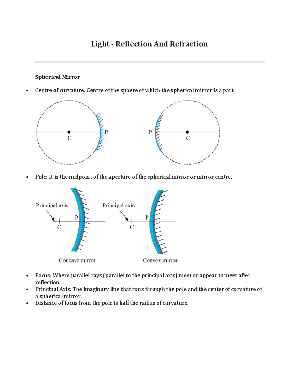 Reflection and refraction - Light - Reflection And Refraction Spherical ...