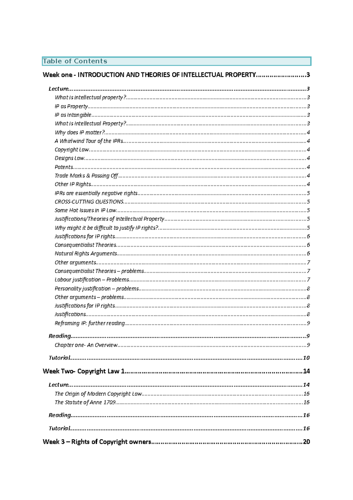 Intellectual Property Notes - LAW473 - MQ - Studocu