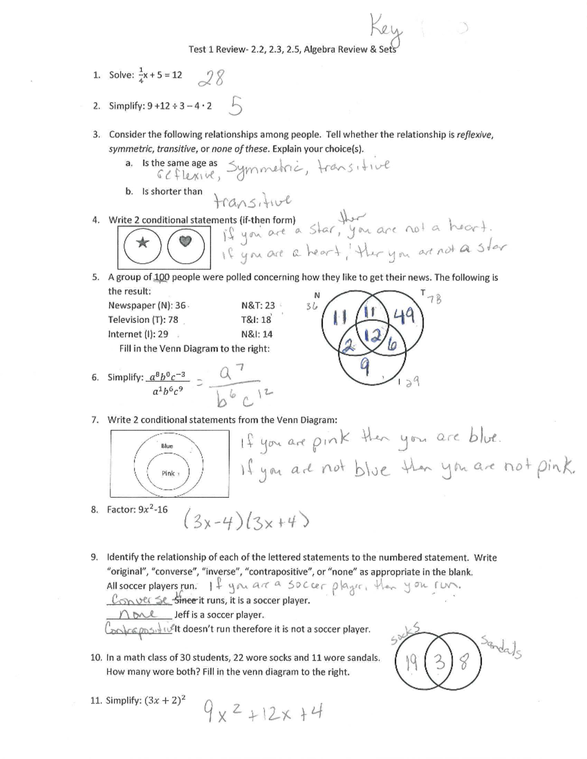 Test 1 Review+Key - kjgm - NCMB NCBM 314 - Studocu