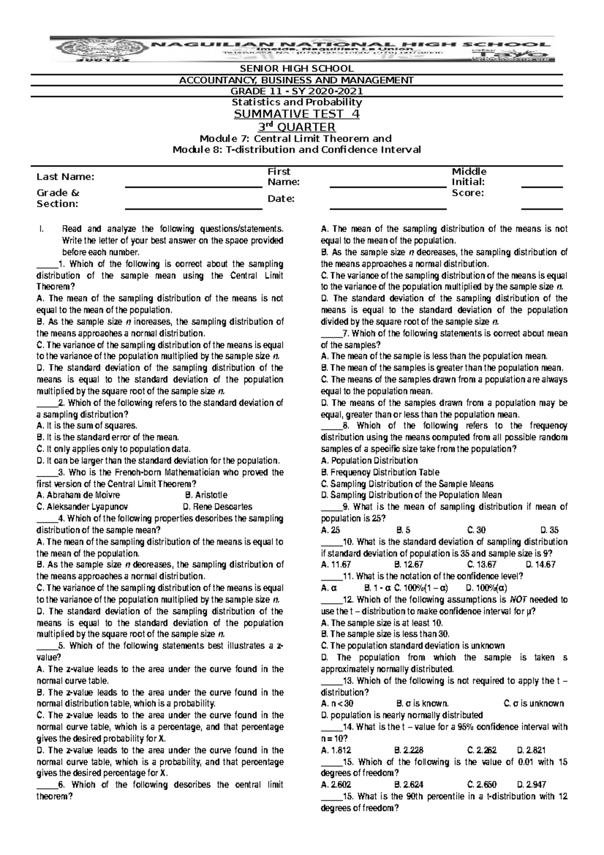 Summative 4 - The subject covers various contemporary arts practices of ...
