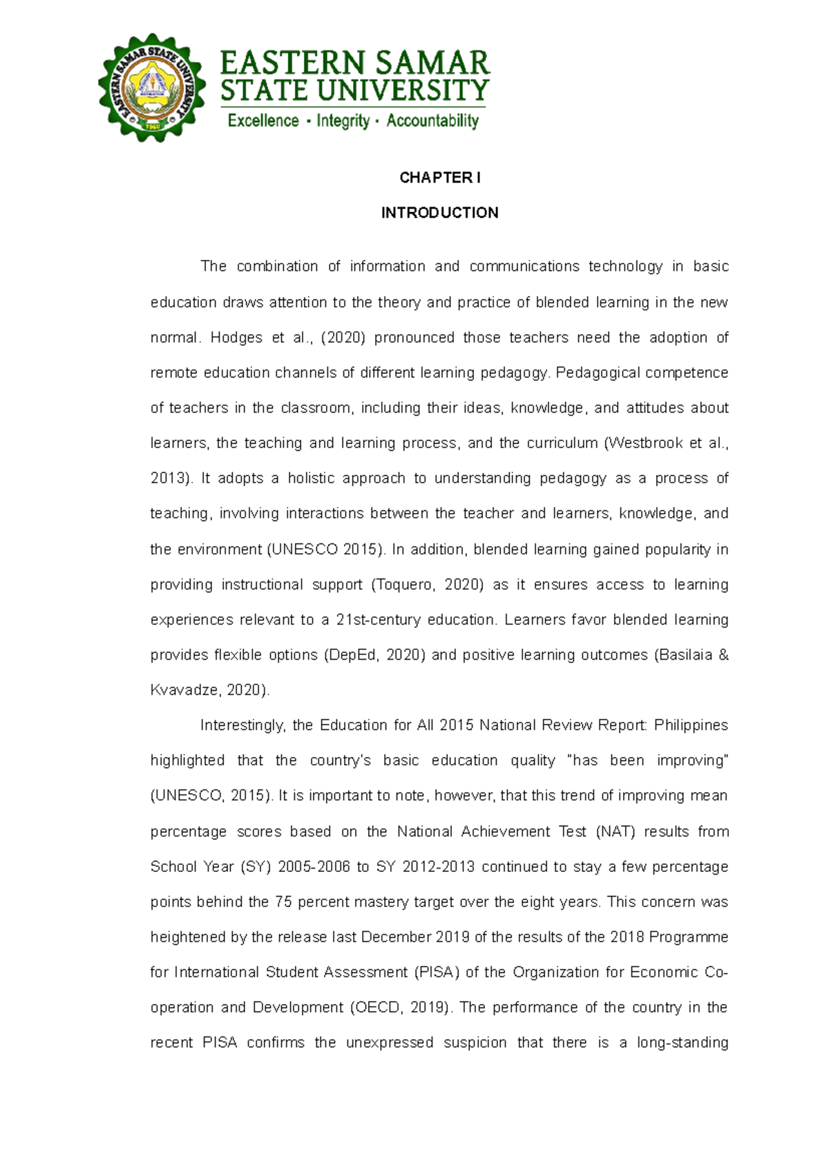 Chapter-I - CHAPTER 1 OF MY THESIS MANUSCRIPT - CHAPTER I INTRODUCTION ...