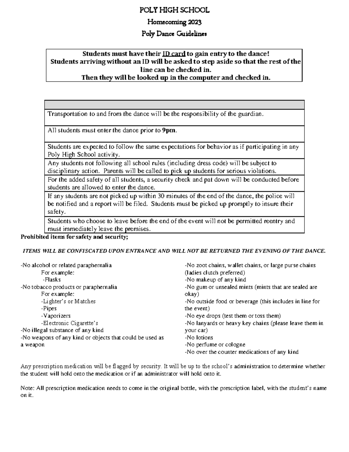 Dance Guidelines - yeah - POLY HIGH SCHOOL Homecoming 2023 Poly Dance ...
